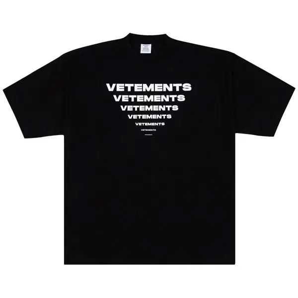 Vetements Pyramid Logo T-shirt - Black