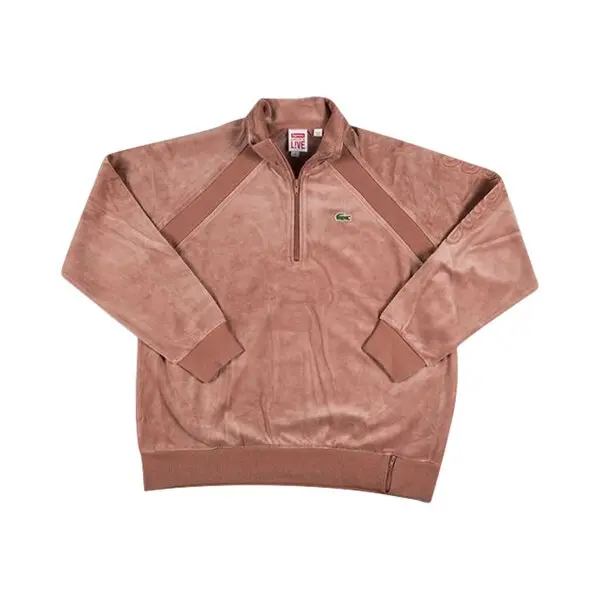 Supreme X Lacoste Velour Half Zip Track Top
