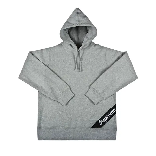 Supreme Corner Label Hooded Sweatshirt - Grey