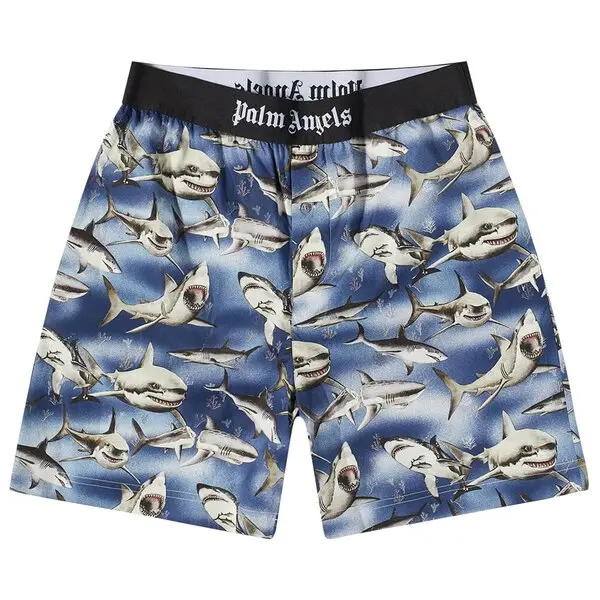 Palm Angels Sharks Easy Shorts - Blue