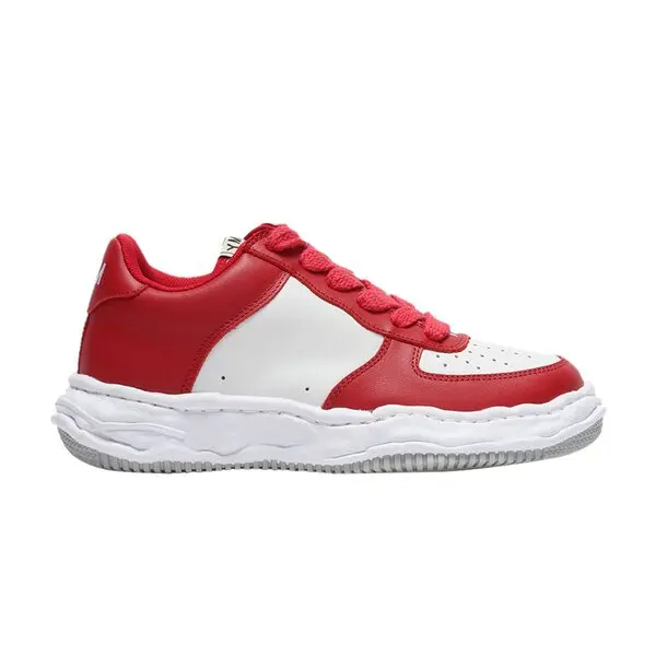 Mihara Yasuhiro Wayne Og Sole Leather Low Top Sneakers - Red