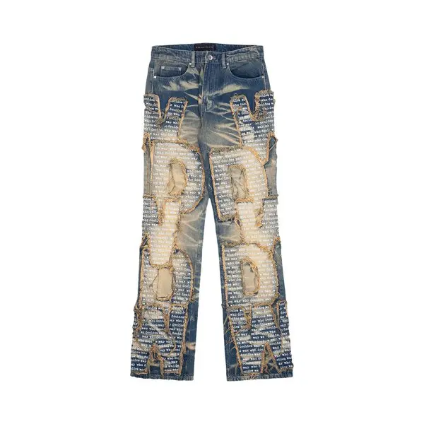 WHO DECIDES WAR BY EV BRAVADO Overlay Straight Leg Jeans