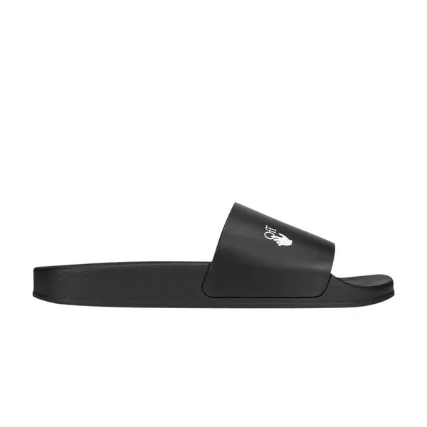 Off-White Logo Sliders - Black