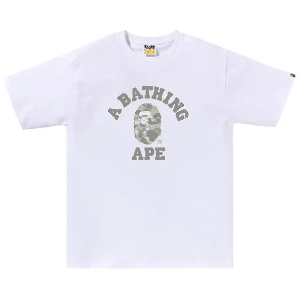A BATHING APE City Camo College Tee - White