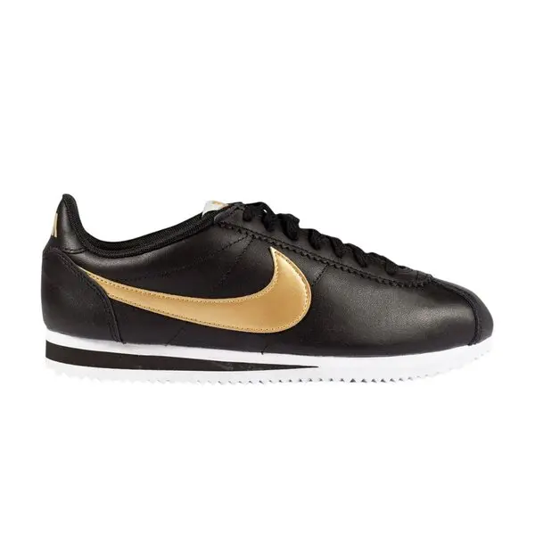 Nike Classic Cortez Leather Sneakers - Black