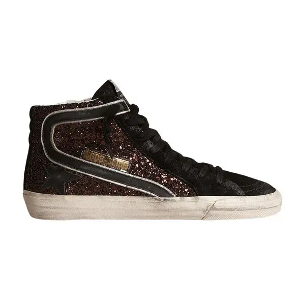 GOLDEN GOOSE Slide High Top Sneakers - Brown