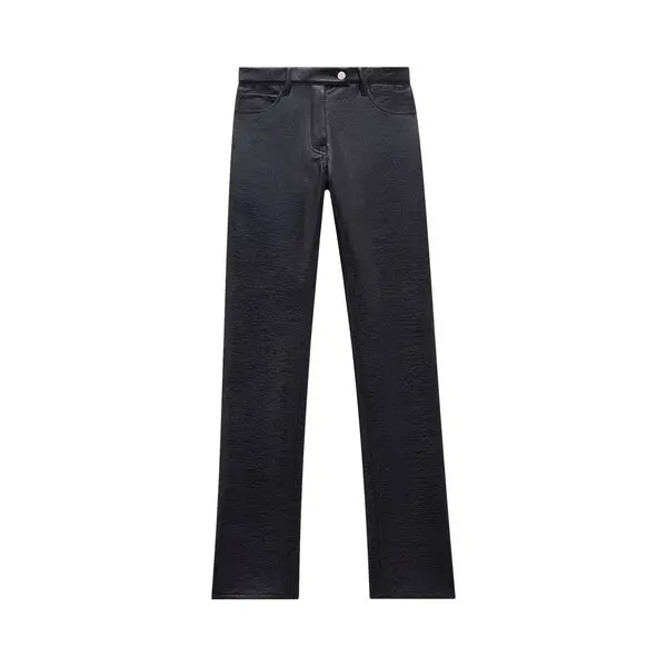COURREGES 5-pocket Vinyl Pants - Black