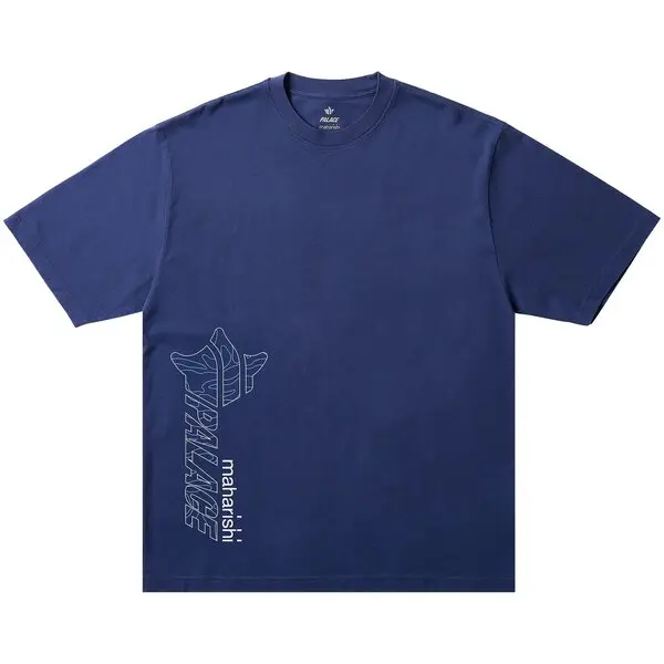 PALACE X Maharishi Templea Star Kor Om T-shirt - Blue