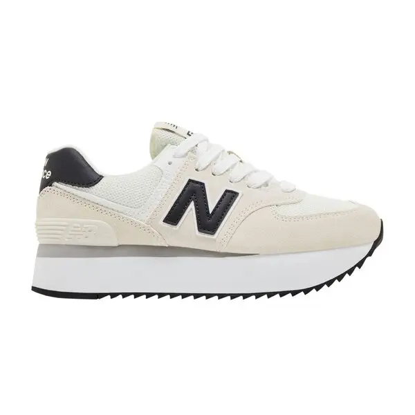 NEW BALANCE 574+ Lace Up Sneakers - Cream