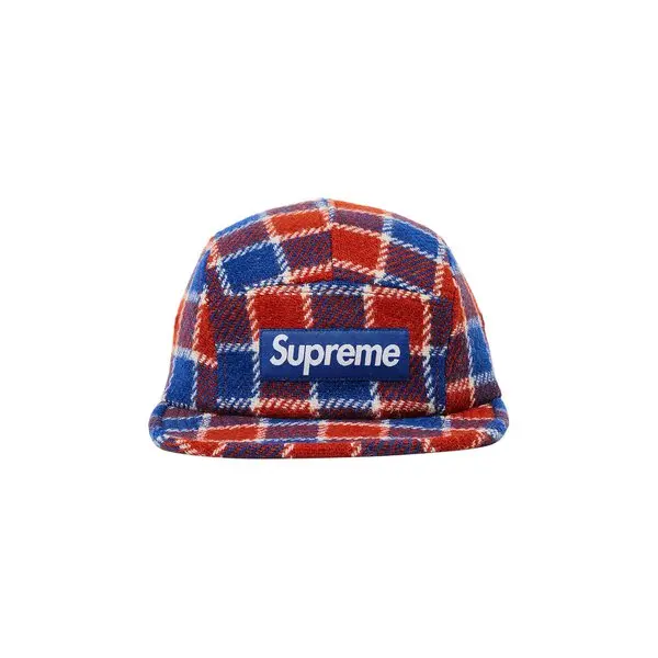 Supreme Harris Tweed Camp Cap - Red