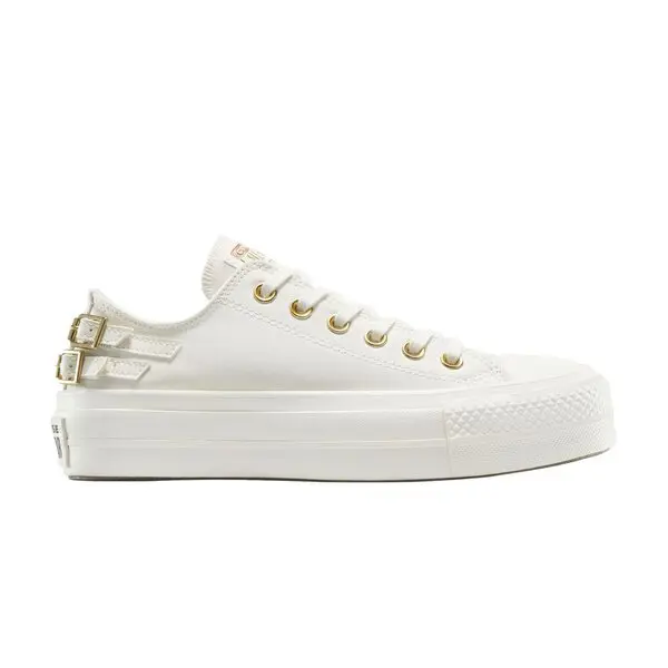 CONVERSE Chuck Taylor All Star Lift Platform Low Buckle Sneakers - Cream