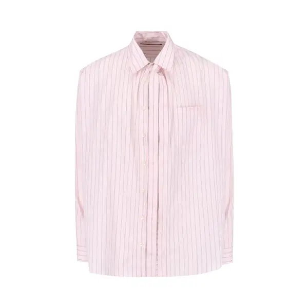 Y/project Hook And Eye Pinstripe Long-sleeve Shirt