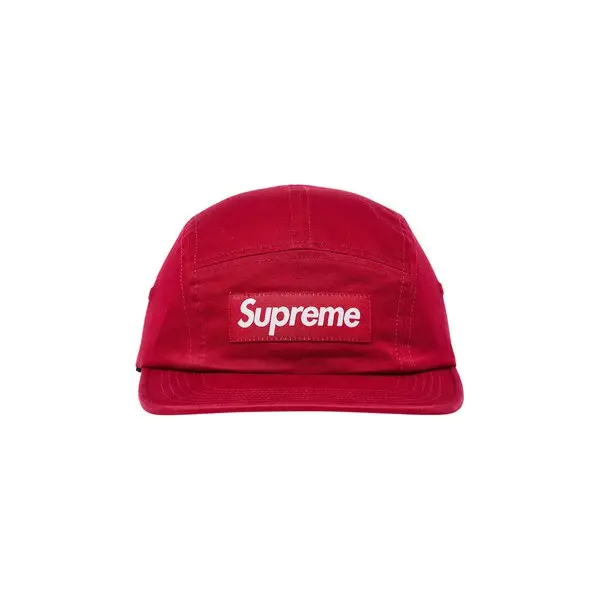 Supreme Washed Chino Twill Camp Cap - Red
