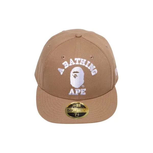 A BATHING APE College New Era 59fifty Low Profile Cap - Tan