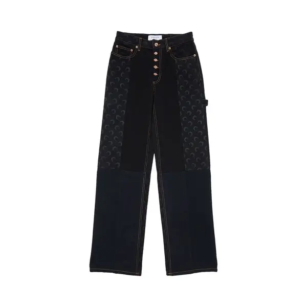 MARINE SERRE Moon Denim Boyfriend Trousers