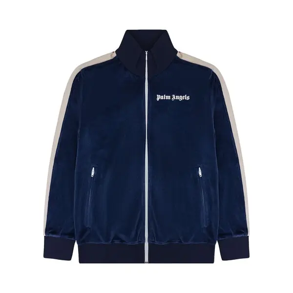 Palm Angels Velour Track Jacket - Blue