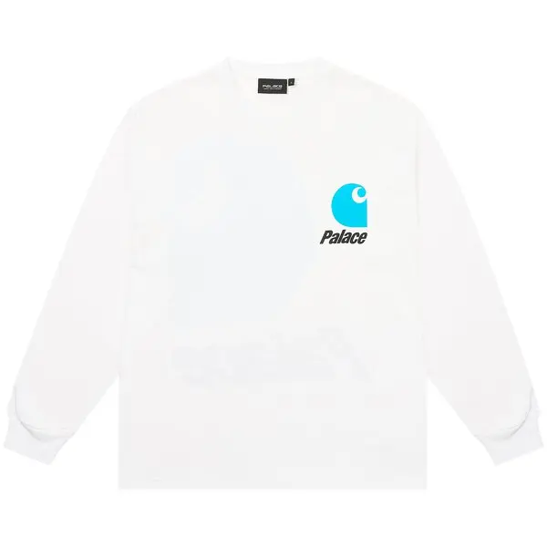 PALACE X Carhartt Wip Logo Long-sleeve Shirt - White