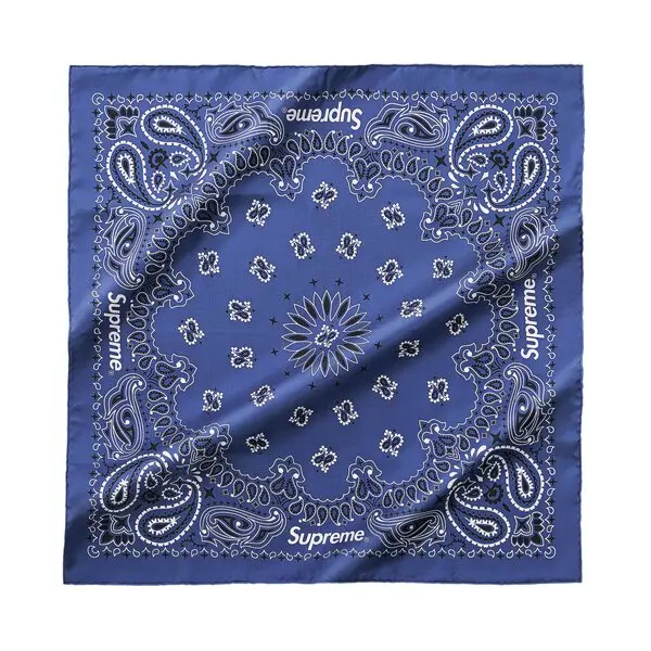 Supreme Silk Bandana 'navy - Blue