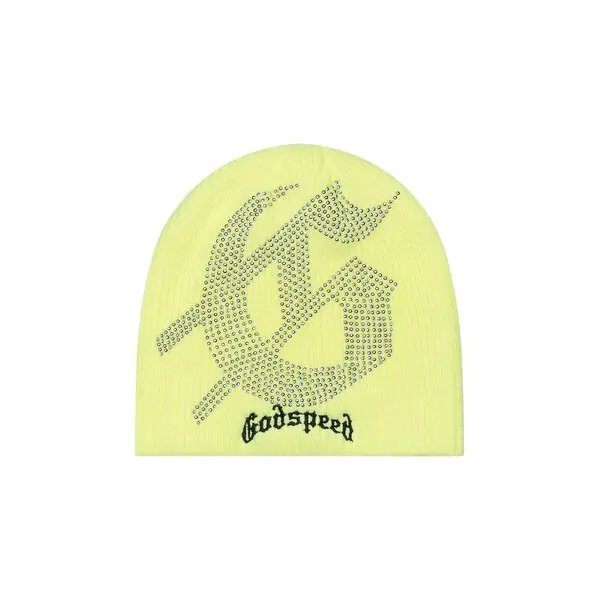 GODSPEED Studded Logo Beanie - Yellow