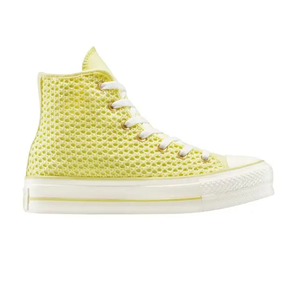 CONVERSE Chuck Taylor All Star Lift Platform Knit High Top Sneakers - Yellow
