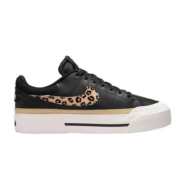 Nike Court Legacy Lift Leopard Sneakers - Black