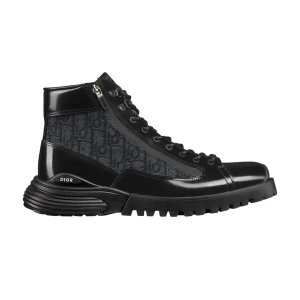 Dior Oblique Combat Ankle Boot - Black