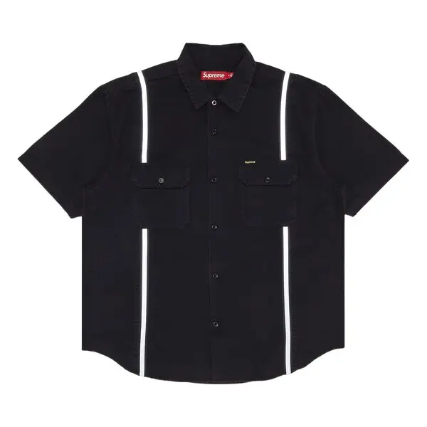Supreme Reflective Stripe Work Shirt - Black