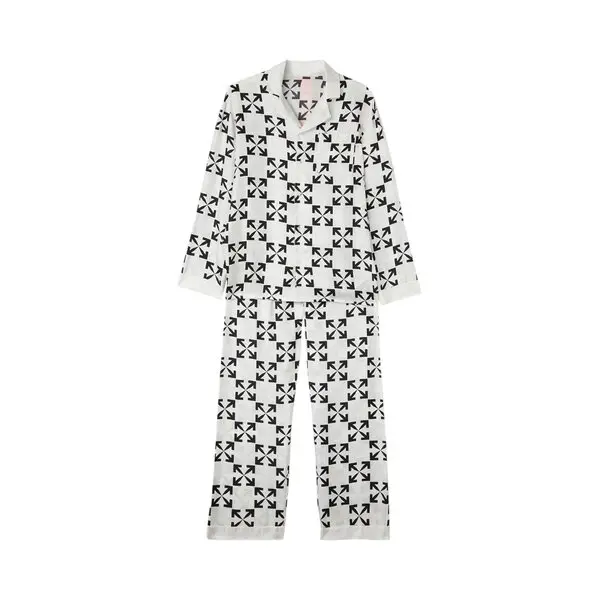 Off-White Arrow Pattern Pyjamas /white - Black