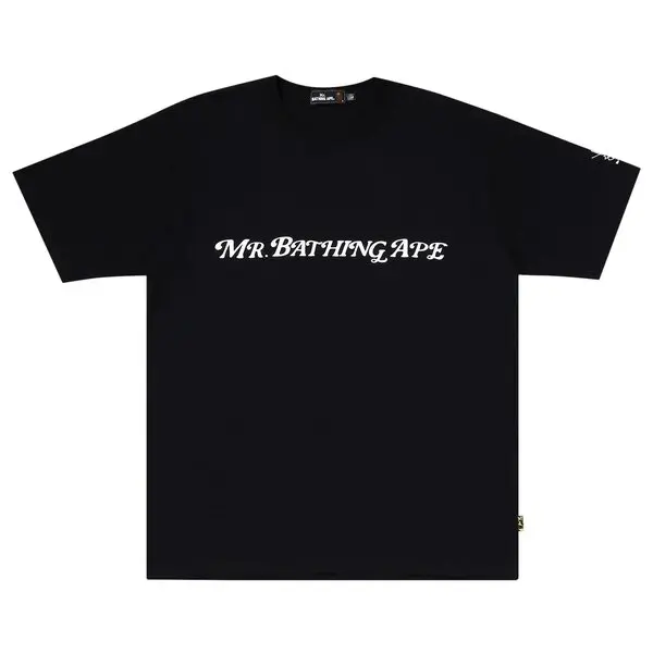A BATHING APE Mr Bathing Ape Golf Wide Fit Tee - Black
