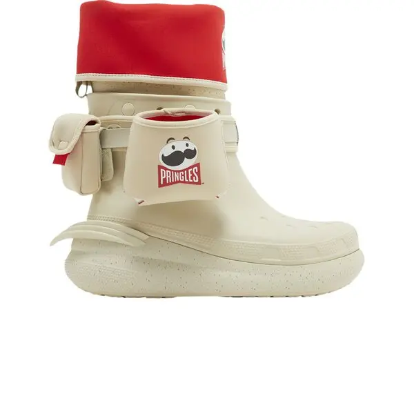 CROCS Pringles X Classic Crush Boots - Cream