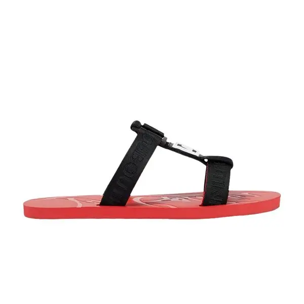 CHRISTIAN LOUBOUTIN Surf Flat Slides - Black
