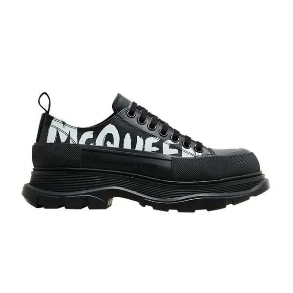 Alexander McQueen Tread Slick Lace-up Sneakers - Black