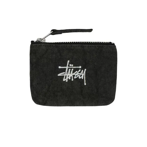 StÜssy Canvas Coin Pouch 'washed - Black