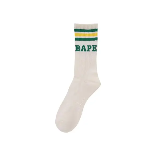 A BATHING APE Striped Socks - Grey