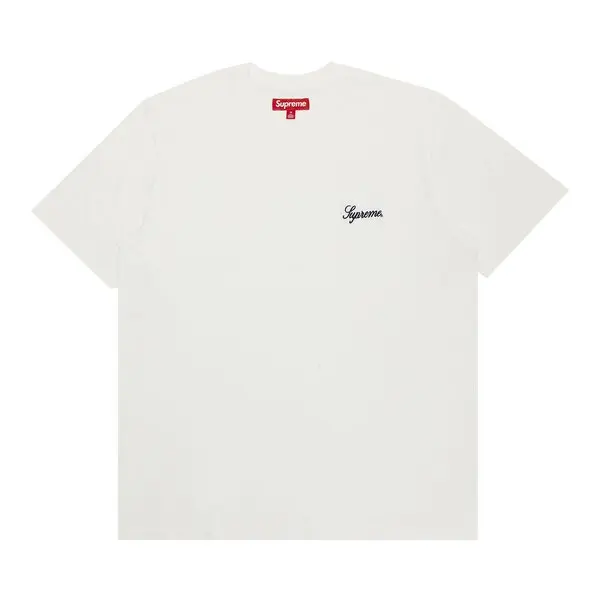 Supreme Washed Script Short-sleeve Top - White