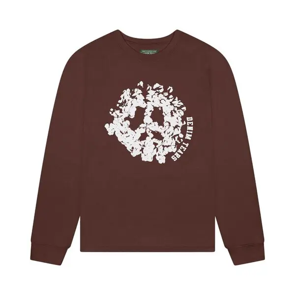 DENIM TEARS Peace Wreath Long-sleeve Tee - Brown