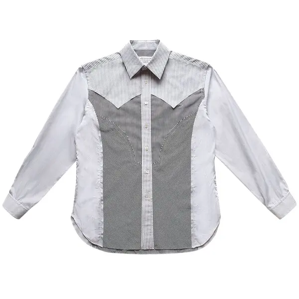 MAISON MARGIELA Patchwork Stripes Button-down Shirt