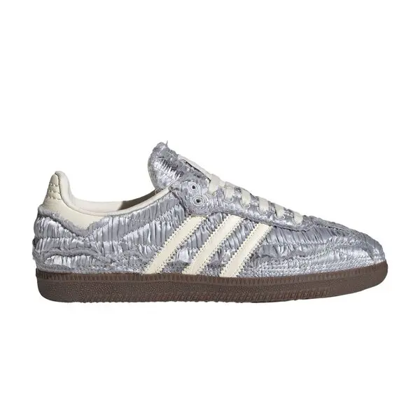 Adidas Caroline Hu X Samba Og Satin Pack Metallic Sneakers - Silver