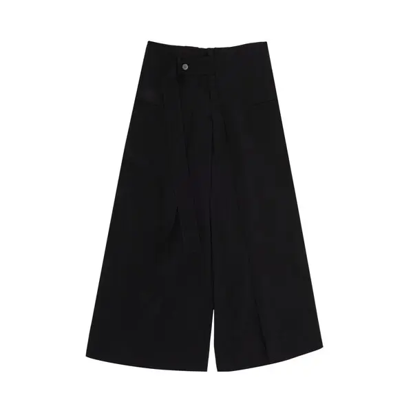 Loewe Cropped Belted Trousers - Black