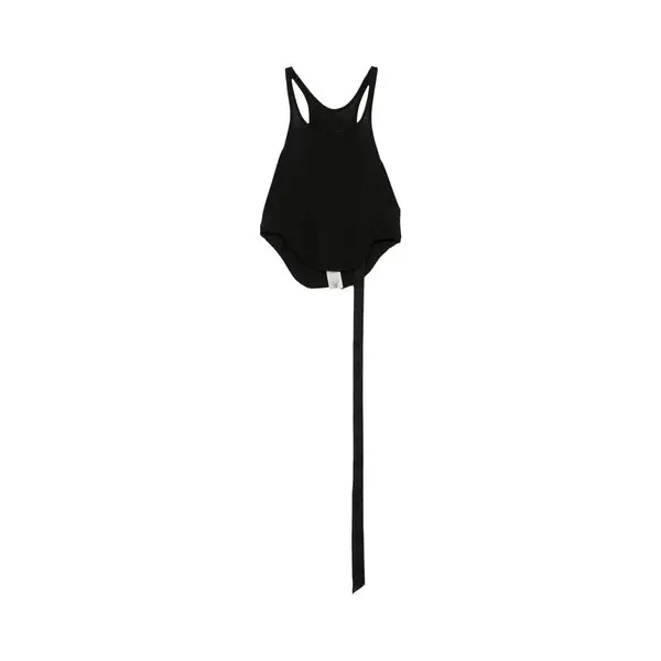 Rick Owens Cropped Tank Top - Black