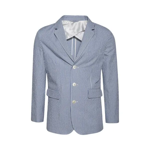 BODE Club Stripe Single Breasted Suit Jacket