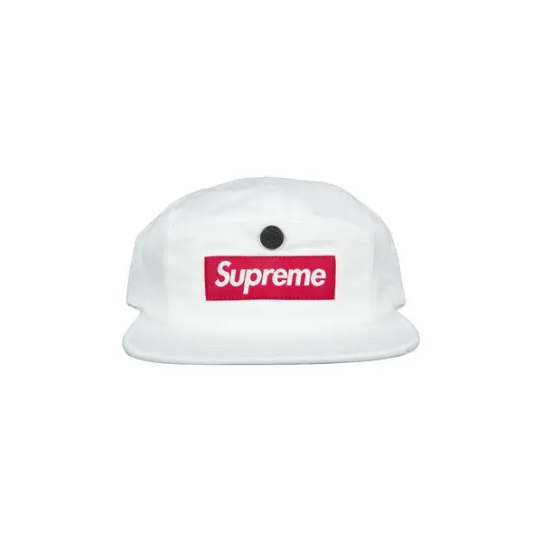 Supreme Snap Button Pocket Camp Cap - White