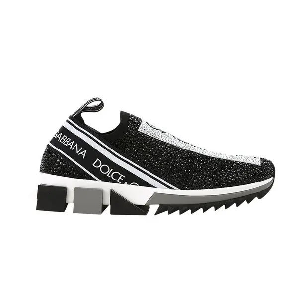 Dolce & Gabbana Sorrento Melt Crystal Sneakers - Black