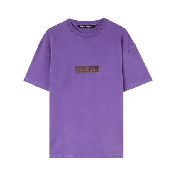 Palm Angels Gd Box Logo Tee - Purple