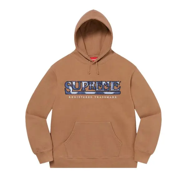 Supreme Denim Logo Hooded Sweatshirt