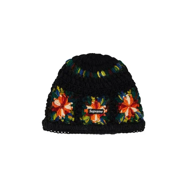 Supreme Crochet Beanie - Black