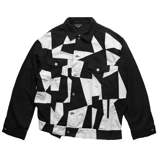 Comme Des Garçons Patchwork Twisted Trucker Jacket