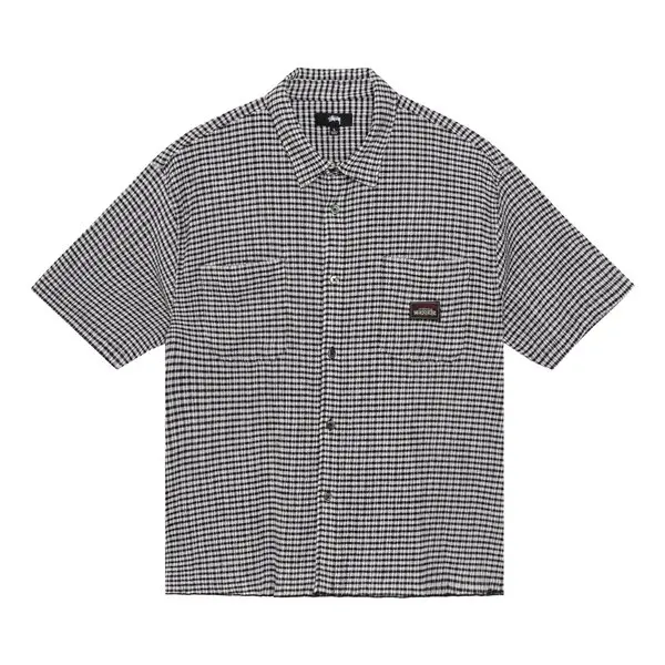 StÜssy Crinkled Check Shirt - Black