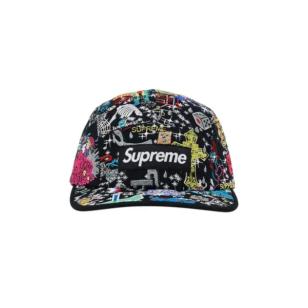 Supreme Aoi Embroidered Camp Cap - Black