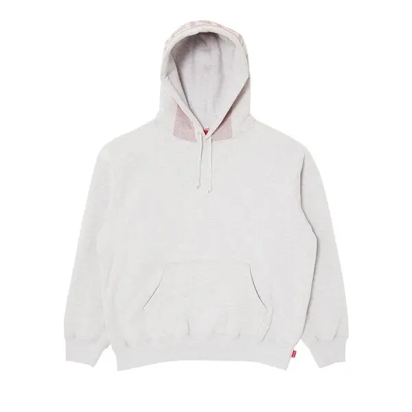 Supreme Jacquard Stripe Hooded Sweatshirt - Grey